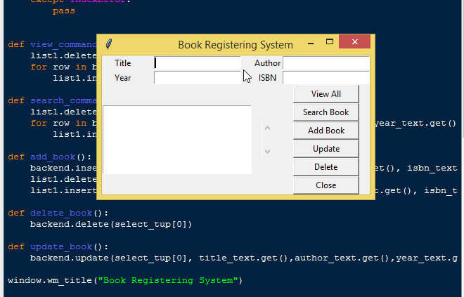 Simple Book Registering System In Python Free Source Code Sourcecodester